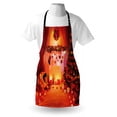 Christmas Apron Noel Room Design with Bunch of Holly Yule Objects ...