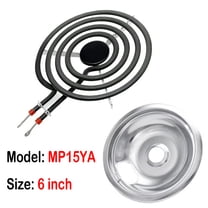 MP21YA Electric Range Burner Element 8" and Silver Drip Pan Compatible ...