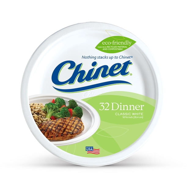 Chinet Dinner Plate 10", 32 ct - Walmart.com