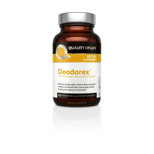 Quality of Life - Deodorex - 60 Vegicaps - Walmart.com
