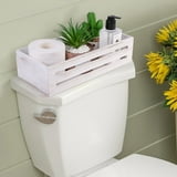 LotFancy 2-Pack Bathroom Decor Boxes, Retro Wooden Top Tank Organizer ...