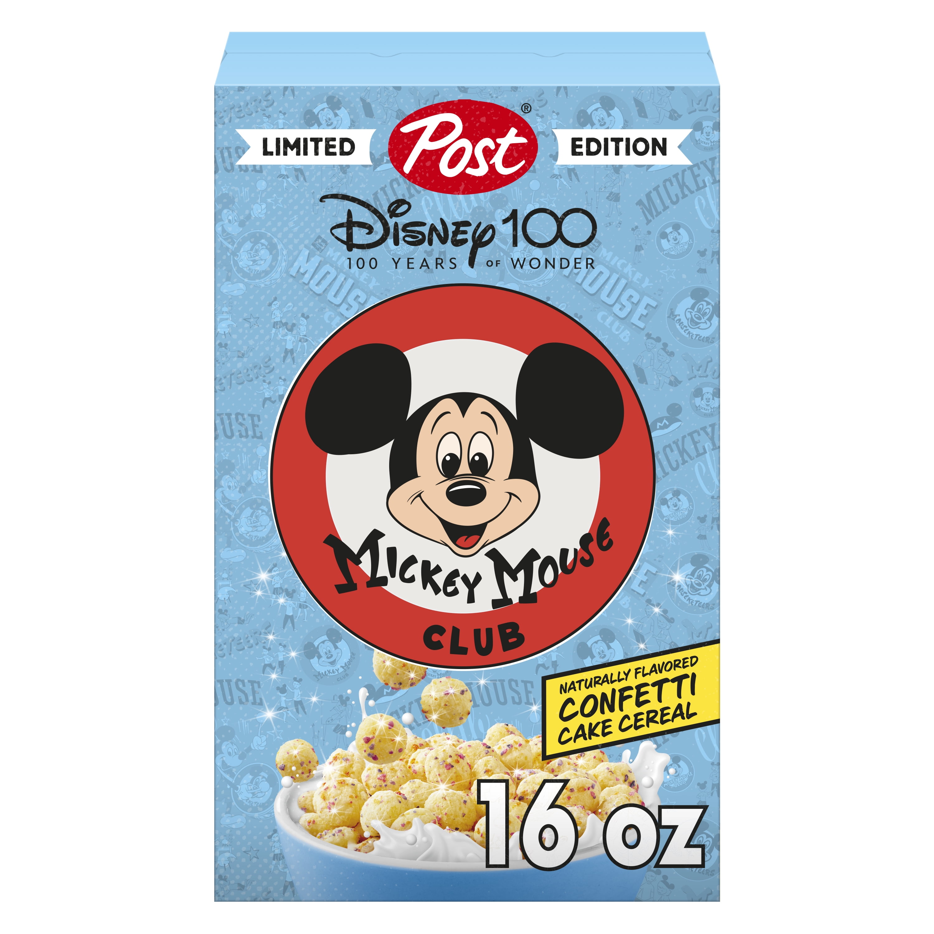 Disney100 Confetti Cake Breakfast Cereal with Confetti Sprinkles, 16 OZ ...