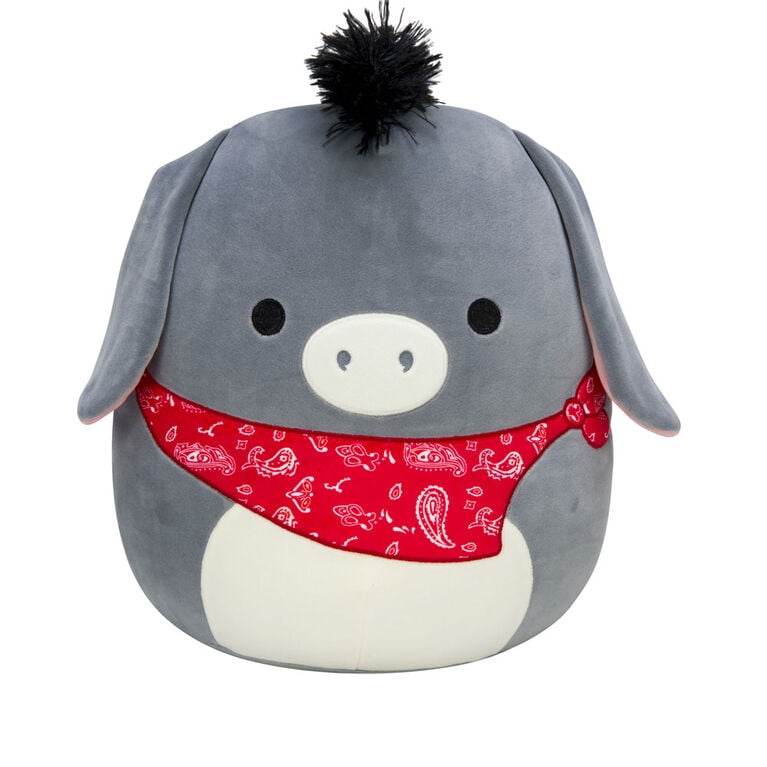 Squishmallows Official Kellytoy Jason The Donkey with Bandana 12 ...