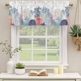 Coastal Coral Valances for Windows, Decorative Rod Pocket Window ...