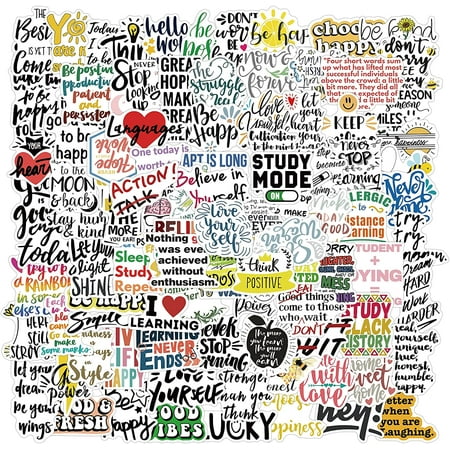 100Pcs Motivational Quote Stickers, Affirmation Stickers for Students ...