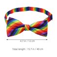 BESTYASH 2Pcs Multi Color Polyester Bowtie Decorative Tie for Party ...