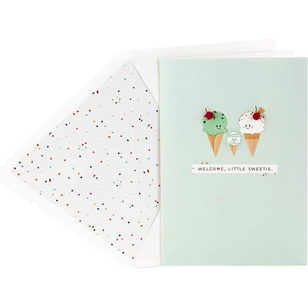Signature New Baby Congratulations Greeting , Ice Cream Cones | Walmart ...