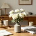 Darzheoy Artificial Ranunculus Flower Stems, Realistic Fake Peony ...