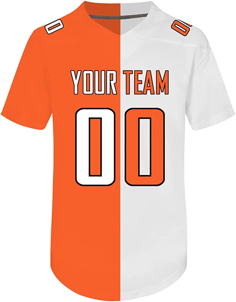 Orange And White Football Jerseys
