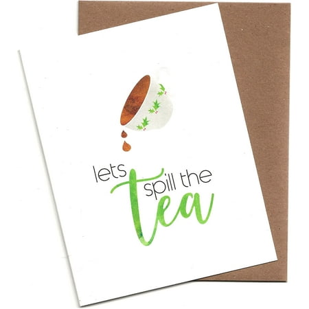 Lets Spill The Tea Christmas Card (4.25" X 5.5") by (Set of 10 ...