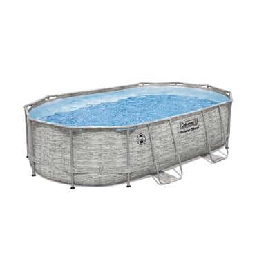 Coleman Power Steel 24' x 52" Round Metal Frame Above Ground Pool Set ...
