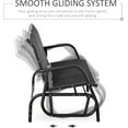 Outsunny 3-Person Patio Glider Bench, Outdoor Porch Glider Swing with 3 ...