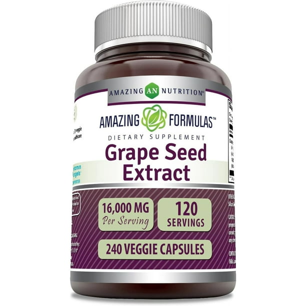 Amazing Nutrition Grapeseed Extract Salud Cardio 240 Cáps | Bodega ...