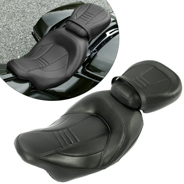 REAL Genuine Leather Black SOLO Spring Seat HARLEY DAVIDSON Softail ...