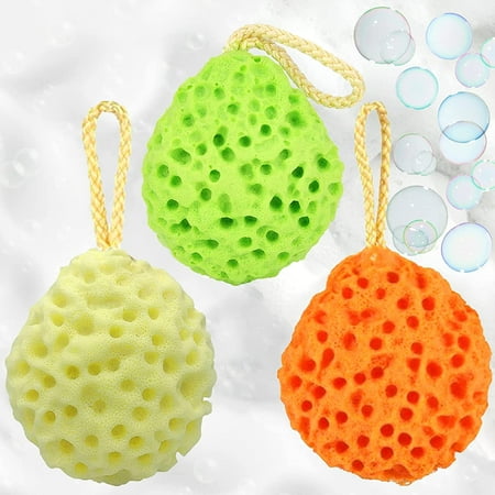 Bail 3 Pack Bath Sponge Shower Natural Body Sponge Honeycomb Texture ...