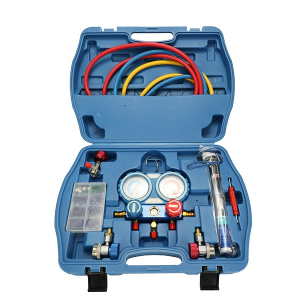 FlyFlise Car Air Conditioning Refrigerant Freon Double Valve Pressure ...