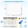 Marsrock Blank Desktop Double-Sided Dry Erase Whiteboard with Stand,12 ...