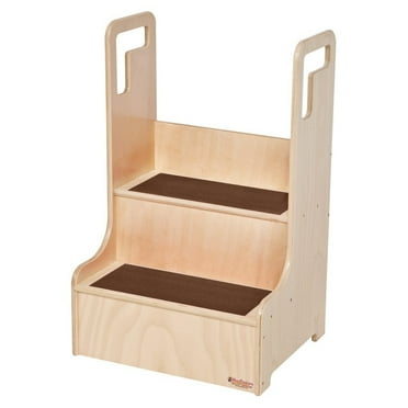 Slatted Step Stool - White - Walmart.com