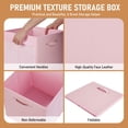 6-Pack 13 Inch Foldable Fabric Storage Bins with Faux Leather Handles ...