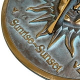 Rome Brass Sunrise & Sunset Sundial, Verdigris, 8.5" dia. - Walmart.com