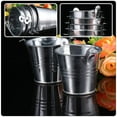 5 Mini Galvanized Buckets Metal Tin Pails for Succulents, Crafts, Party ...