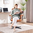 EYYTHUNG Ergonomic Office Chair with Arms, Wheel-Free Stationary Design ...
