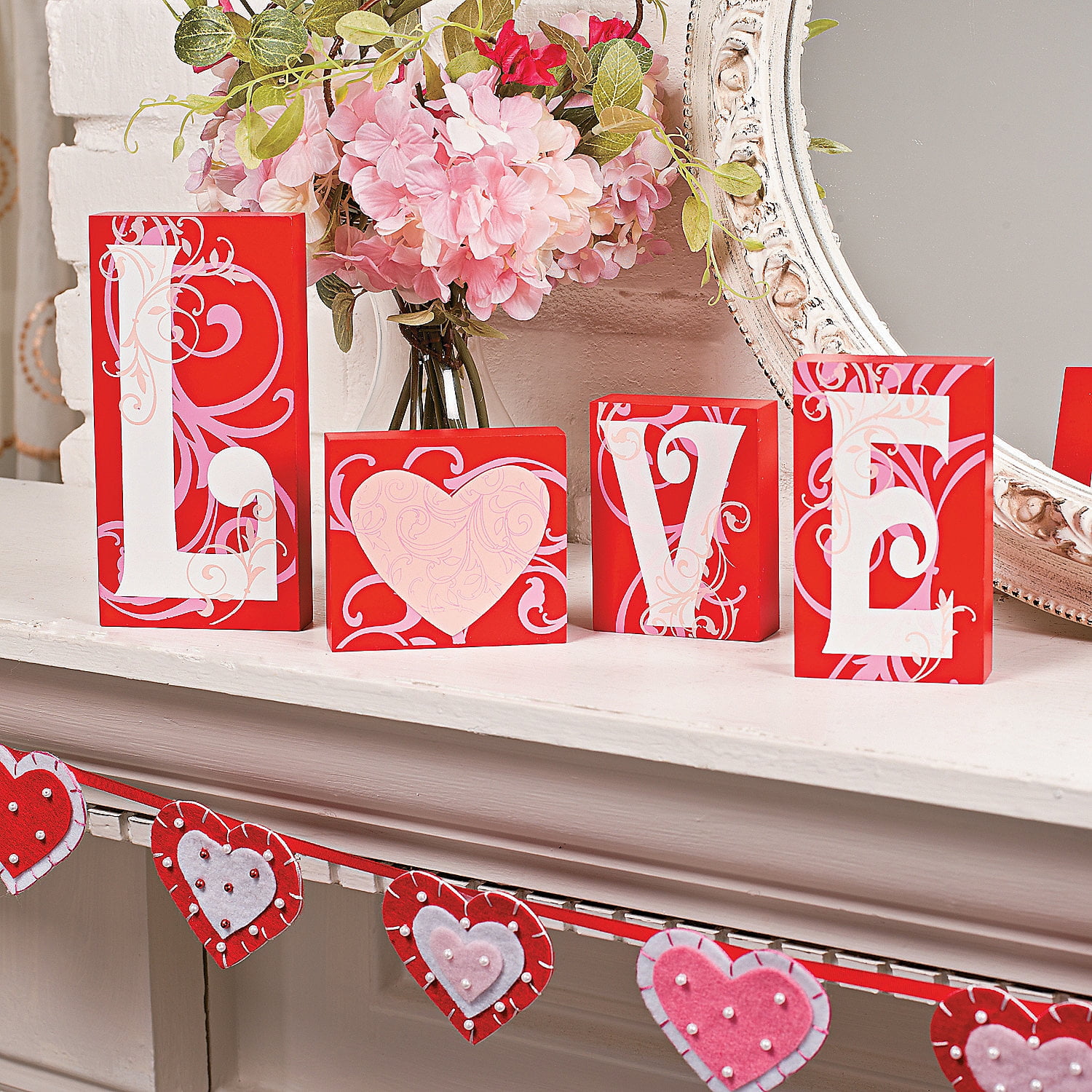Love Wood Blocks - Home Decor - 4 Pieces - Walmart.com