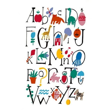 Disney Characters as the Alphabet Wall Poster, 22.375" x 34" - Walmart.com