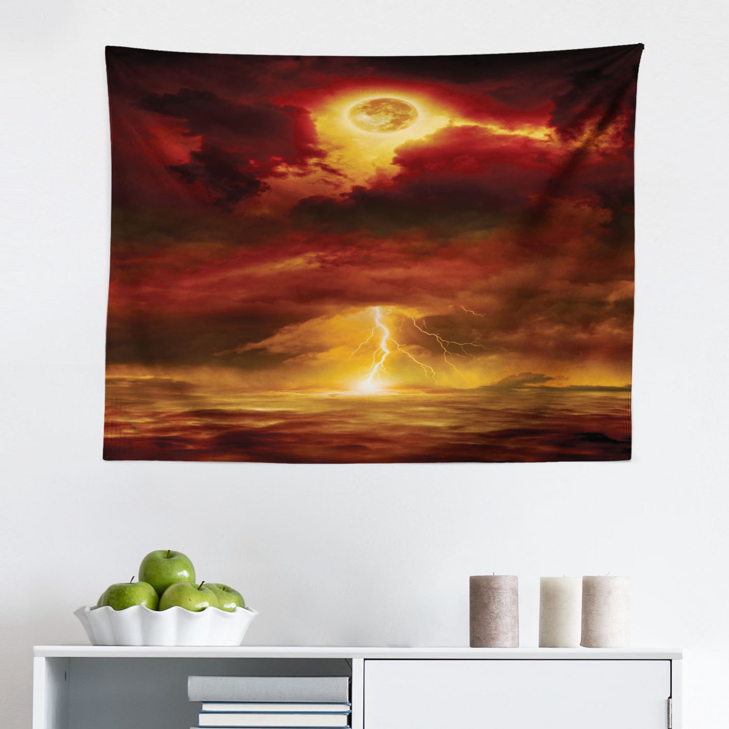 Nature Tapestry, Summer Storm About to Appear with on The Field Solar ...