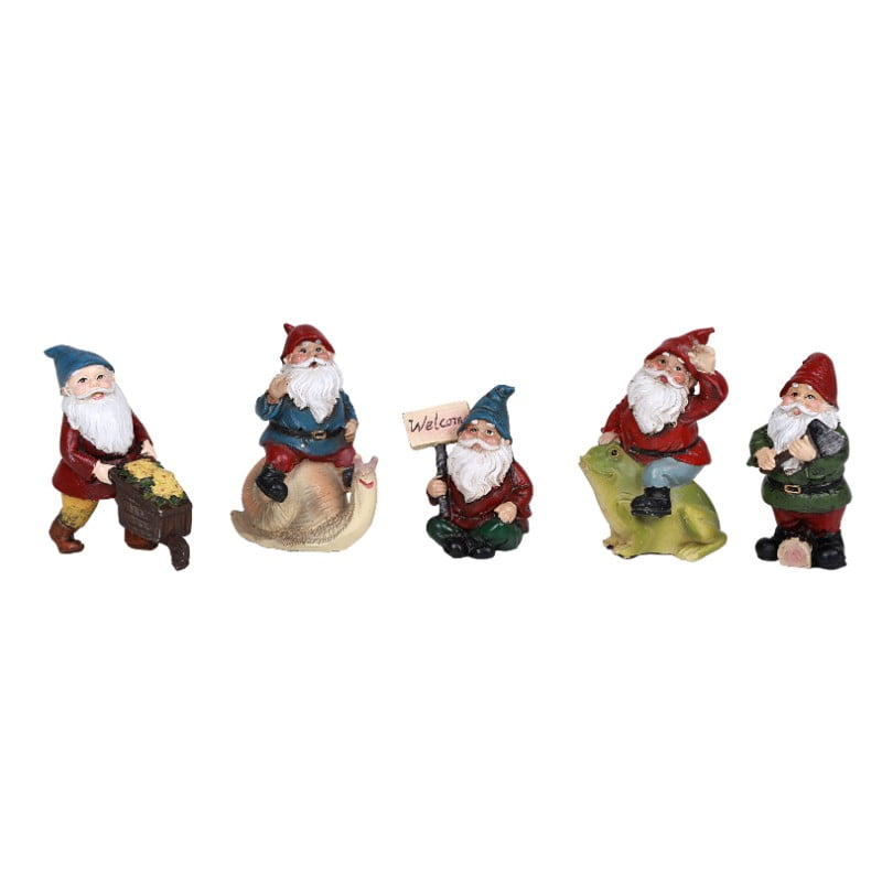 Mini Garden cute Mini Gnomes Set of 5 - Walmart.com