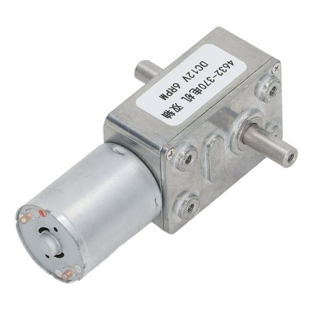 Geared Motor, Perpendicular Output 12V Aluminum And Brass DC Gear Motor ...