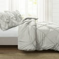 Lush Decor 100% Polyester Ruched Chevron Comforter Light Gray 3Pc Set ...