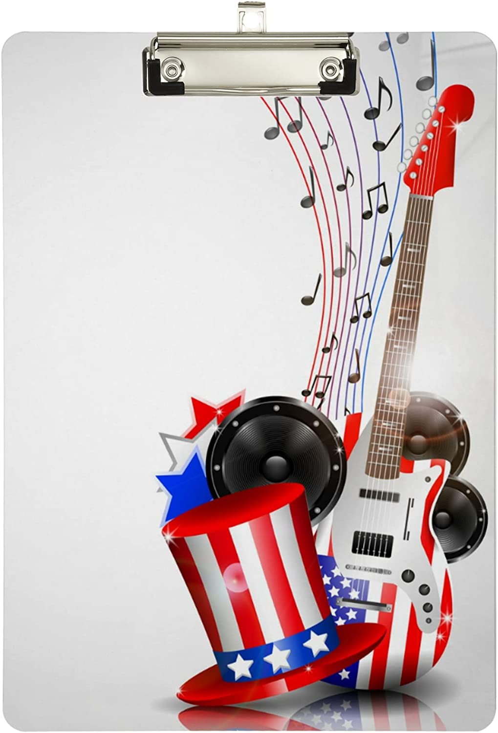 KXMDXA Independence Day Music Notes Clipboard Hardboard Wood Nursing ...