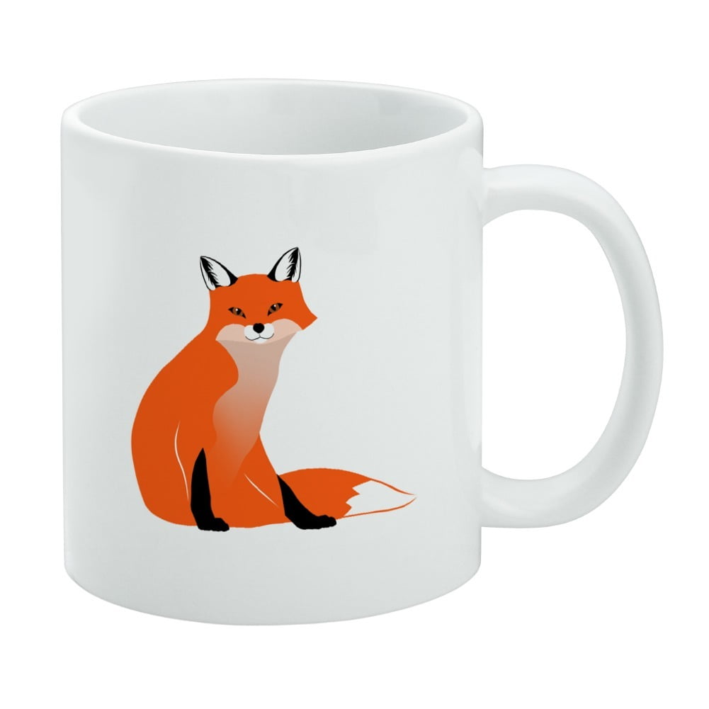 Stylish Red Foxy Fox White Mug - Walmart.com