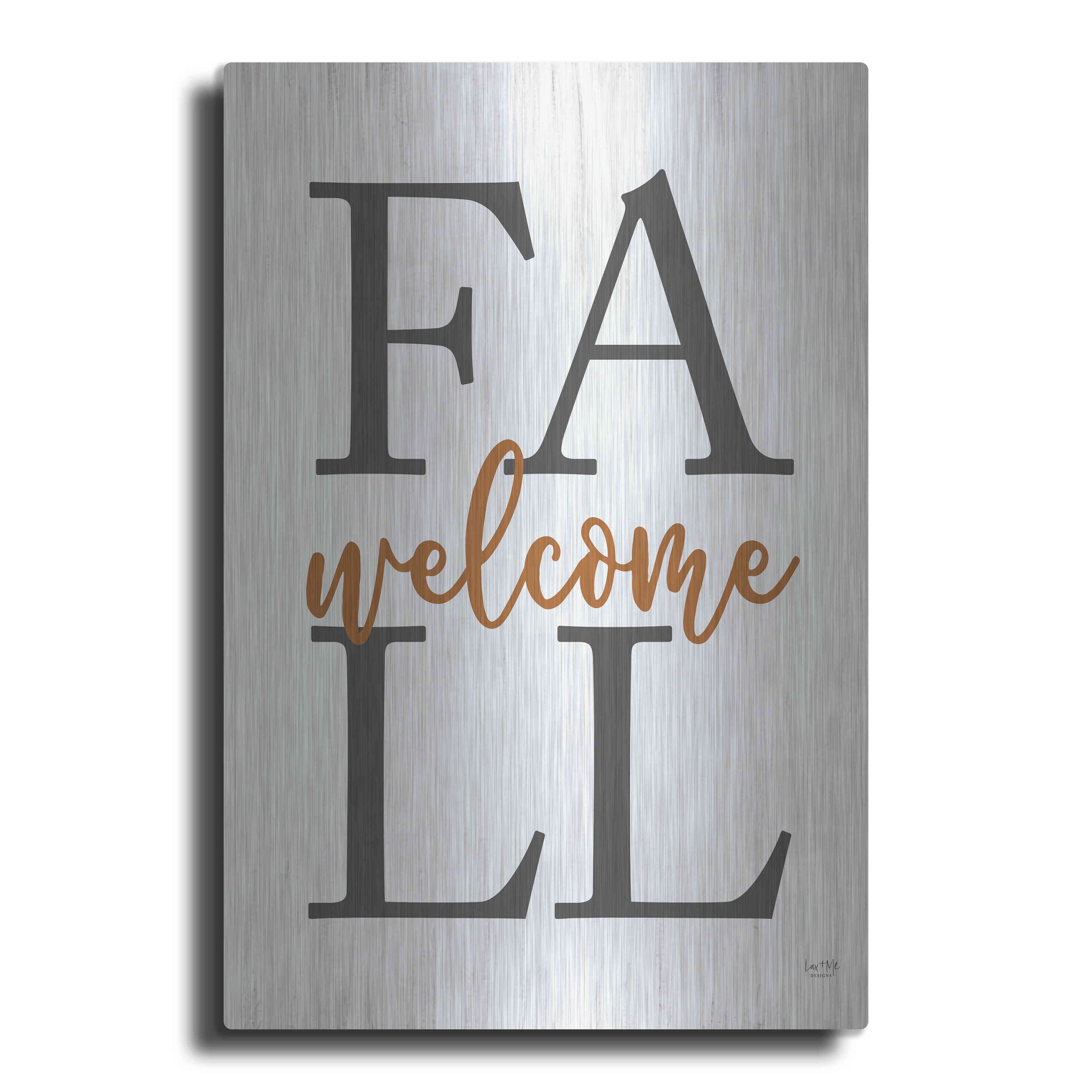 Luxe Metal Art 'Welcome Fall' by Lux + Me Designs, Metal Wall Art, 16 ...