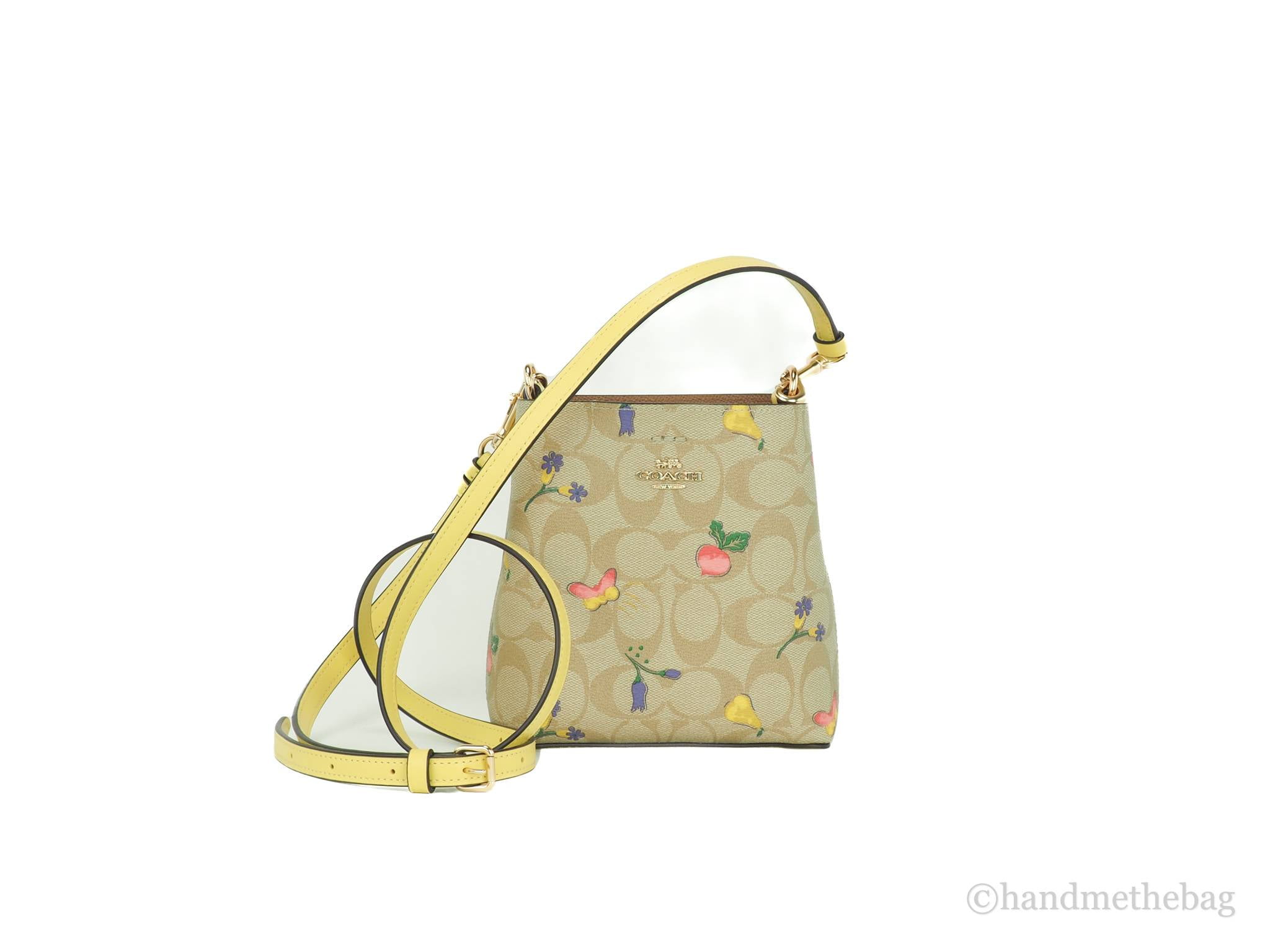 Coach (C8255) Mini Town Bucket Signature Leather Dreamy Veggie ...