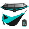 Portable Double Hammock with Mosquito Net, Lightweight Nylon Tent, 6 ...