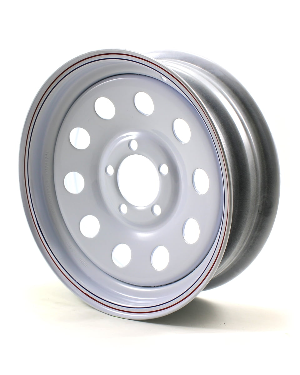 14X6 5-Lug on 4.5" White Mod Trailer Wheel - Walmart.com