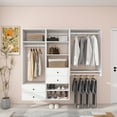 ModMakers White Modular Closet System, Wood Closet Organizer and ...