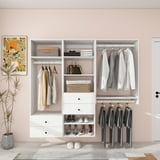 ModMakers White Modular Closet System, Wood Closet Organizer and ...