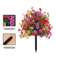 HAJAGP Artificial Flower Stakes Fake Outdoor Flowers Mixed Color ...