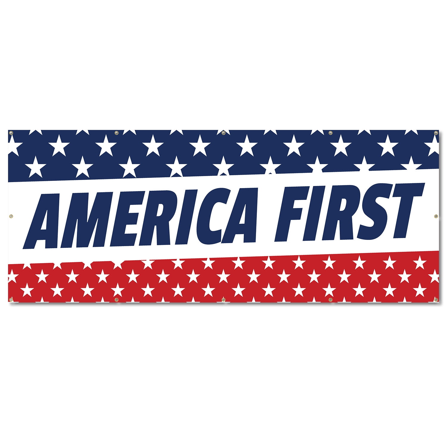 America First | 48" X 120" Banner | Outdoor Vinyl Sign With Grommets ...
