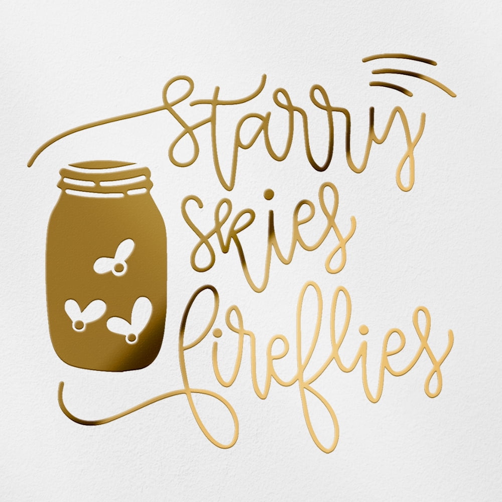 Transparent Decal Stickers Of Starry Skies Fireflies (Metallic Gold ...