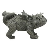 Whimsical Peeing Garden Dragon Statue 12"Long Baby Dragon Cocking Leg ...
