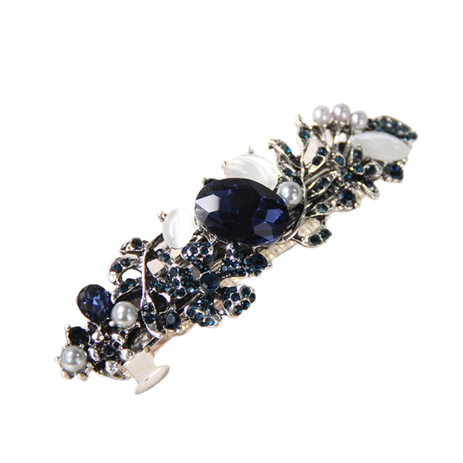 Yesbay Barrette for Women, Vintage Hair Barrette Shining Rhinestone ...