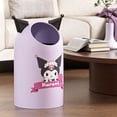 Sanrio Kuromi Anime Cartoon Trash Can Creative Kawaii Storage Bucket ...