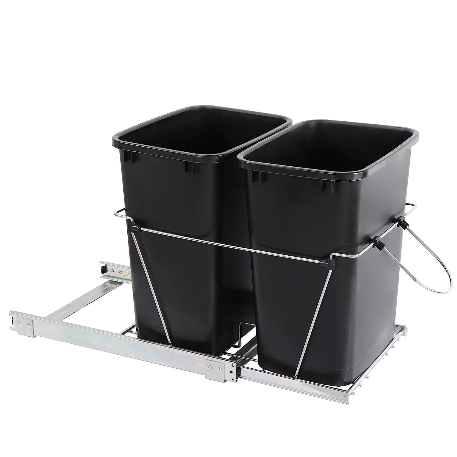 Free Shipping! Bilot 35 Quart Sliding Pull Out Trash Can Double Waste ...