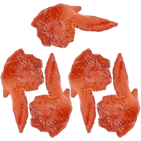 5pcs Fake Food Simulated Chicken Wing Model Realistic Chicken Wing ...