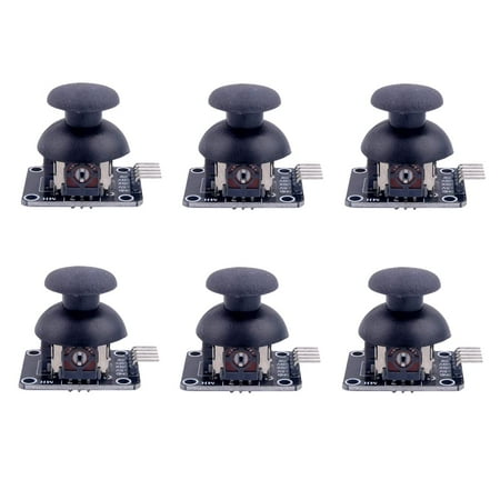 6Pcs PS2 Joystick Sensor Game Controller XY Dual-axis Joystick Breakout Module Compatible with ...