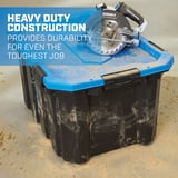 HART 24 Gallon Water Resistant Latching Heavy Duty Plastic Storage Bin ...